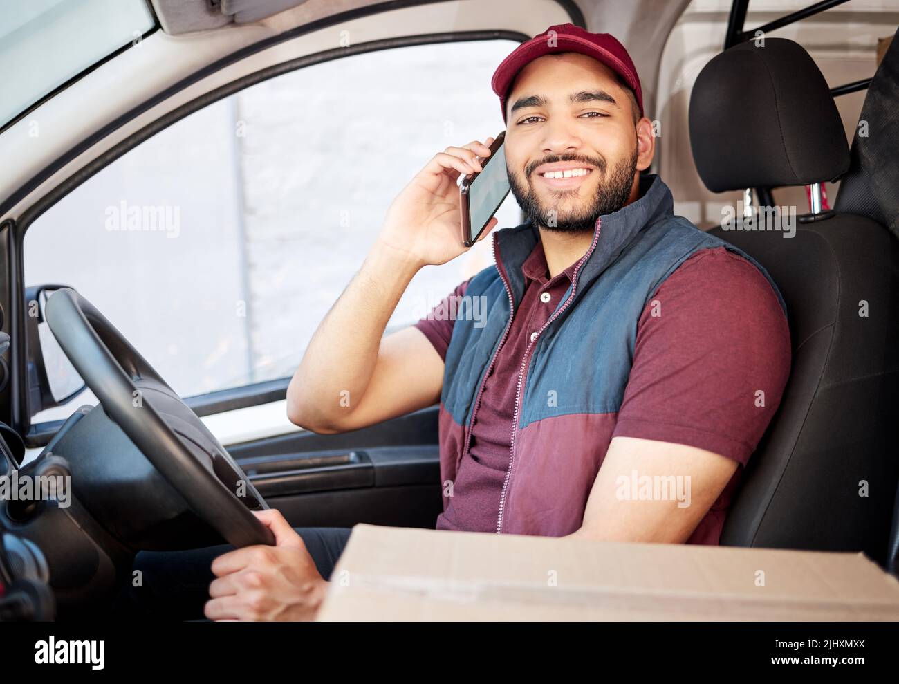 Happy young male driver hi-res stock photography and images - Alamy