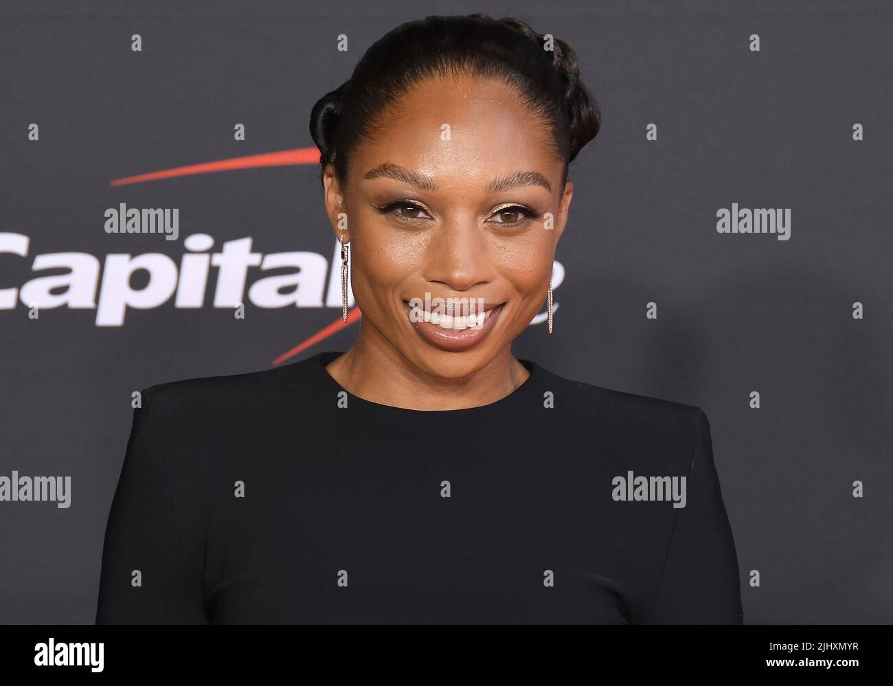 Allyson Felix arrives at the 2022 ESPYs held at the Dolby Theater in ...
