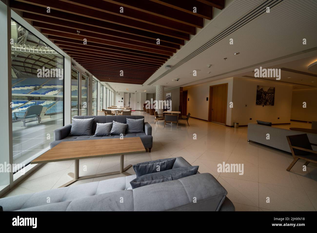 VIP lounge at Al Janoub Stadium in Wakrah, Qatar, one of the 8 venues ...
