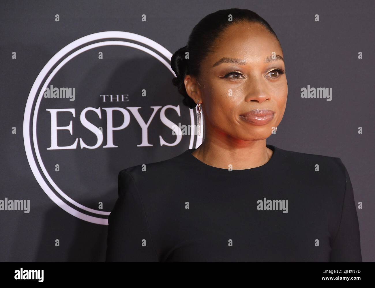 Allyson Felix arrives at the 2022 ESPYs held at the Dolby Theater in ...