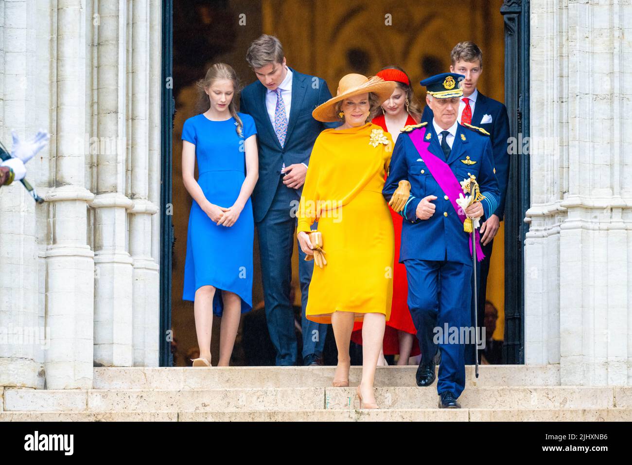 Brussels, Belgium. 21st July, 2022. King Philippe, Filip of Belgium and ...