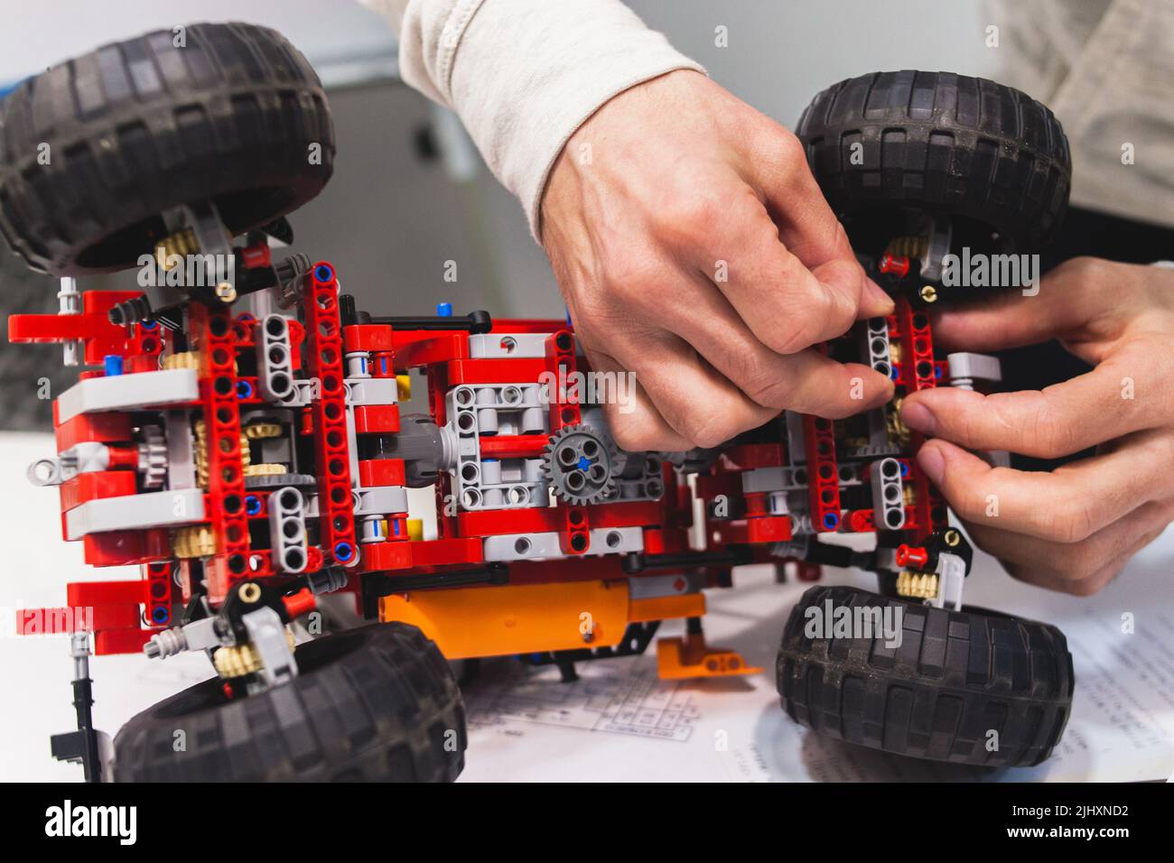 Modern mechatronics robotic construstor creation Stock Photo - Alamy
