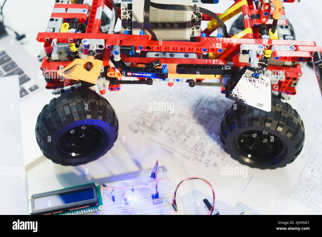 Lego technic constructor mechatronics breadboard Stock Photo - Alamy