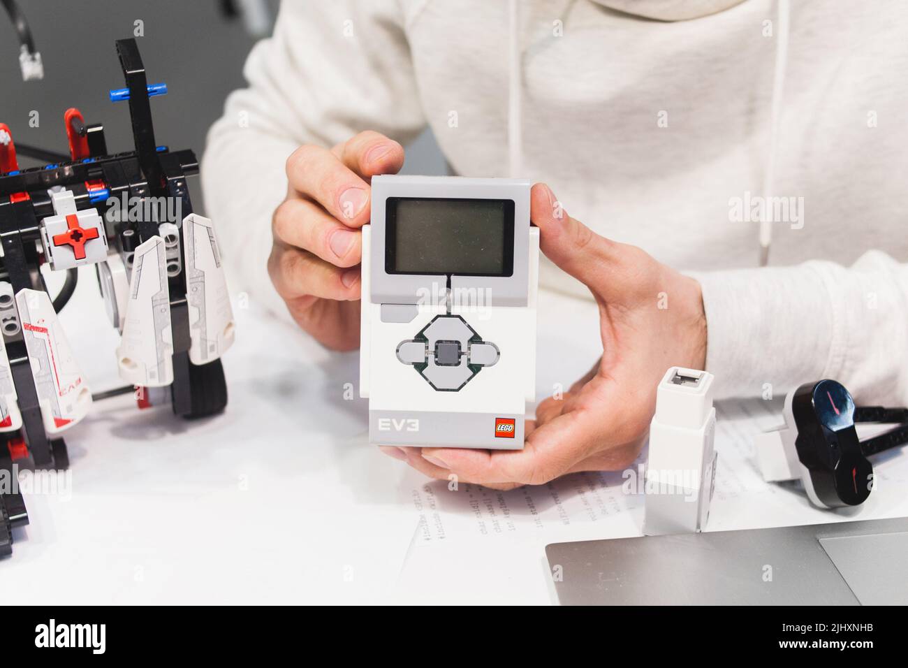 Lego Eve robotics mechatronics assembly concept Stock Photo - Alamy