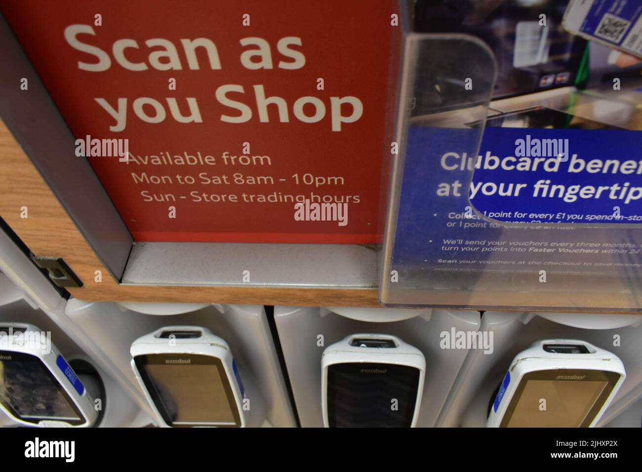 Tesco Extra Supermarket Self Service Scan As You Shop Hand Scanners ...