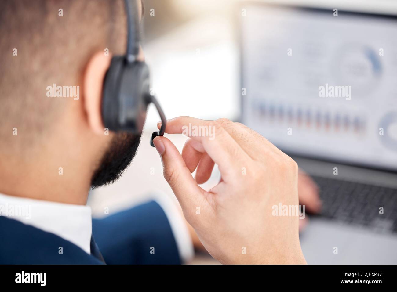 Im a good listener. an unrecognizable call center agent at work Stock ...