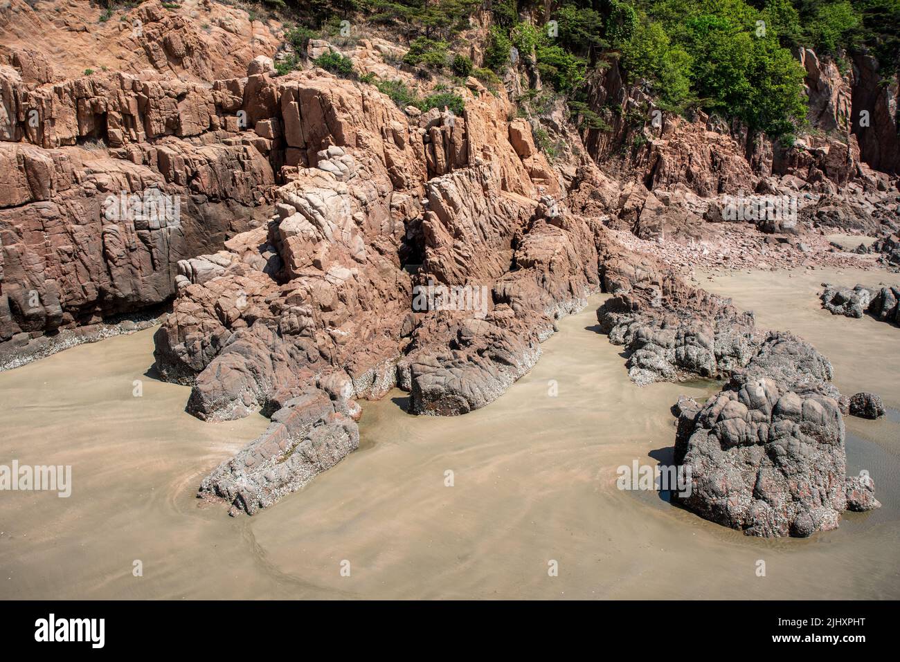 Some big rock formations on the ocean coast Stock Photo - Alamy
