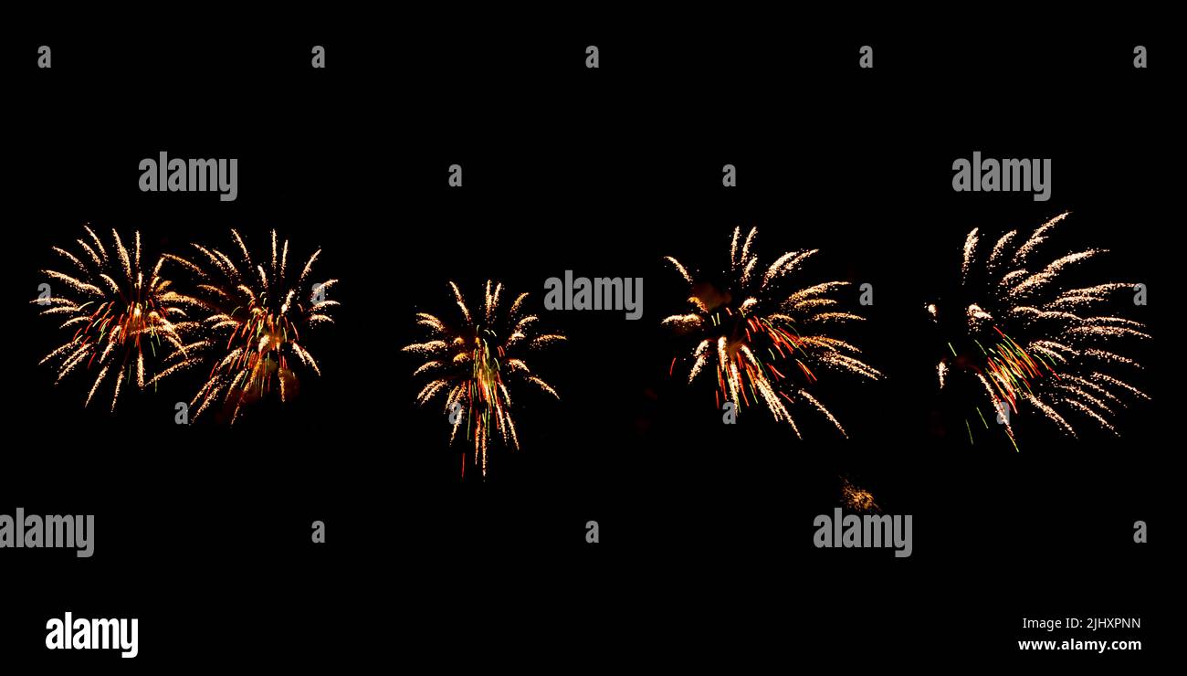 colourful fireworks competition on sky (CTK Photo/Ondrej Zaruba Stock ...