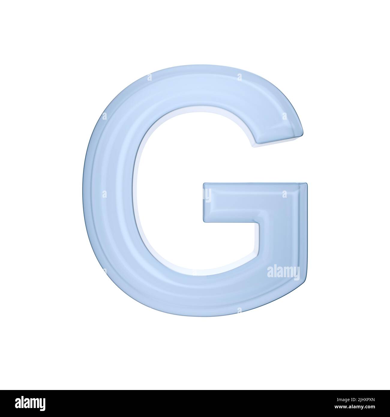 Character G on white background. Isolated 3D illustration Stock Photo ...