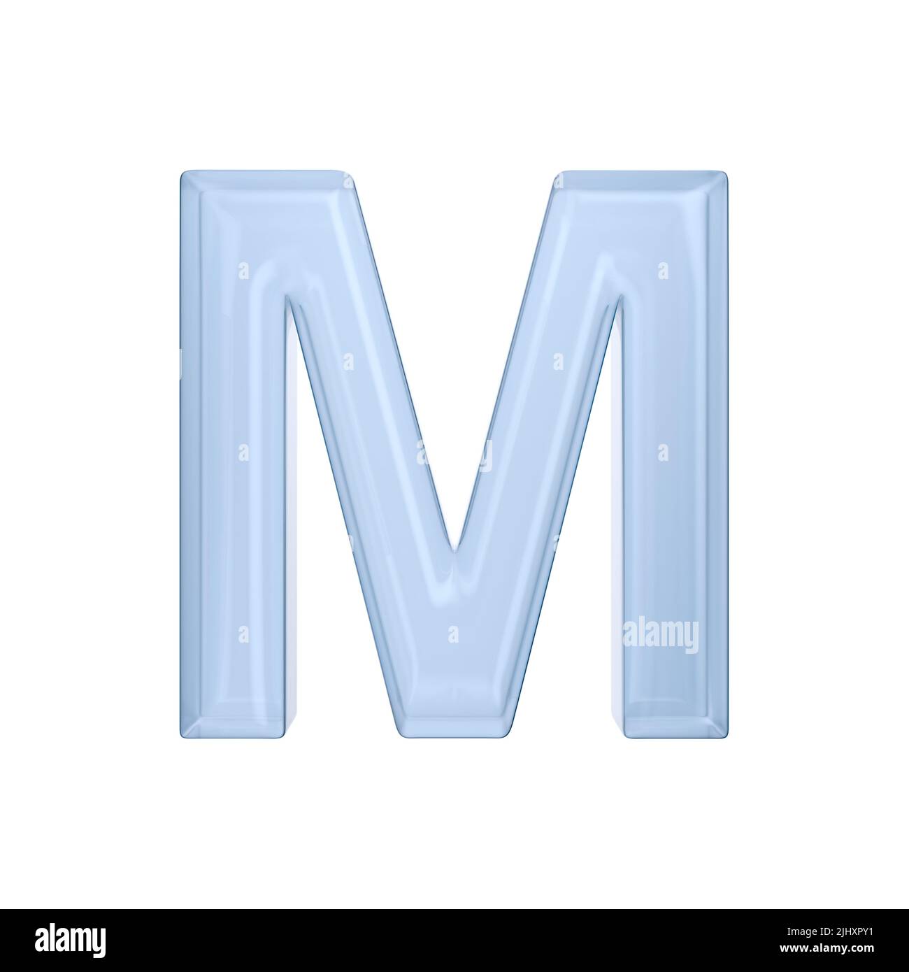 Character M on white background. Isolated 3D illustration Stock Photo ...