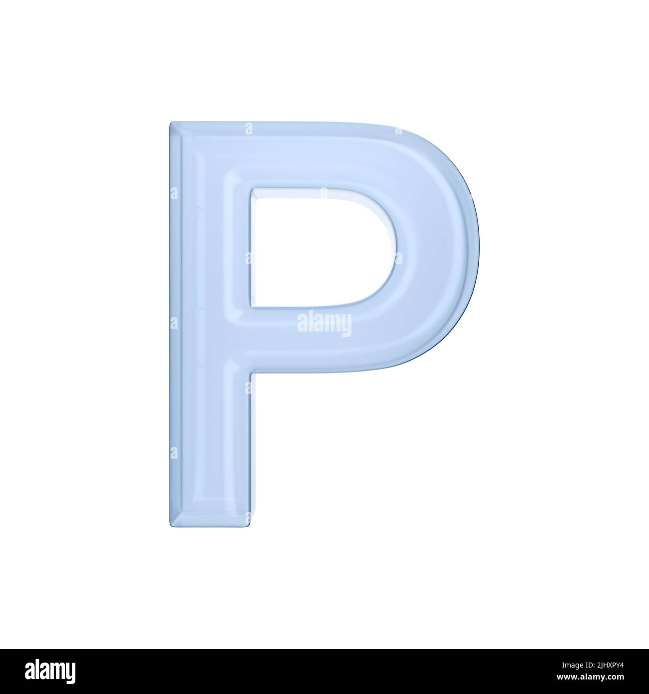 Character P on white background. Isolated 3D illustration Stock Photo ...