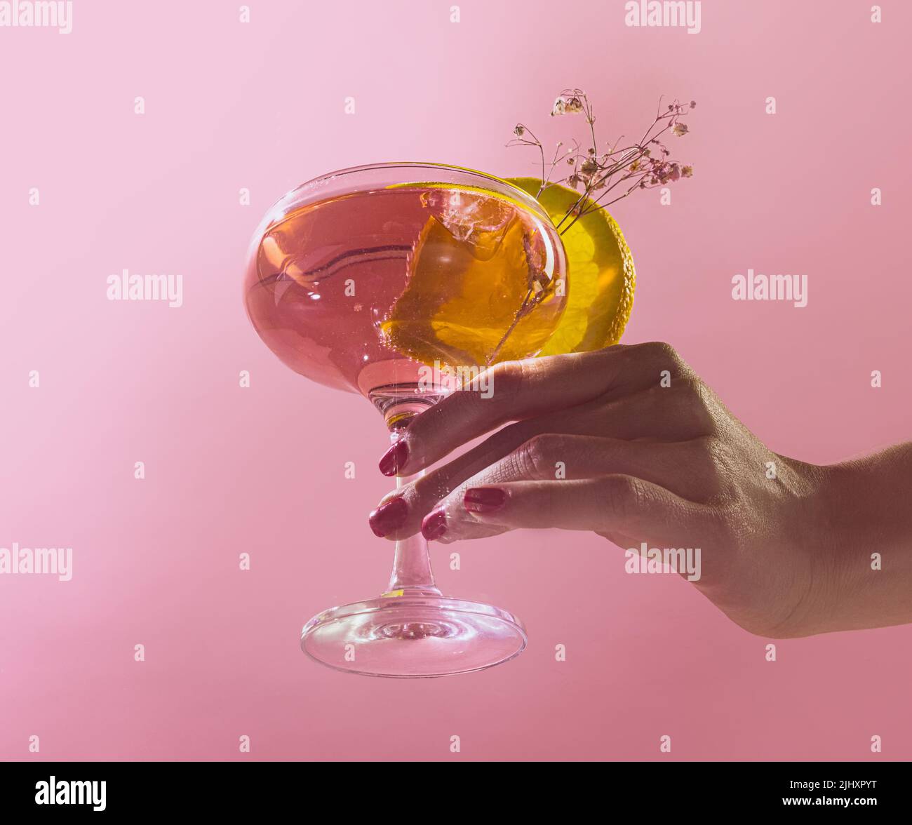 Waiter pouring glass cold rose hi-res stock photography and images - Alamy