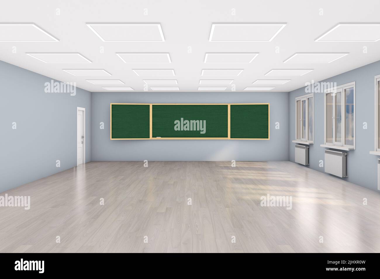 Interior empty school classroom. 3d illustration. Back to school Stock ...
