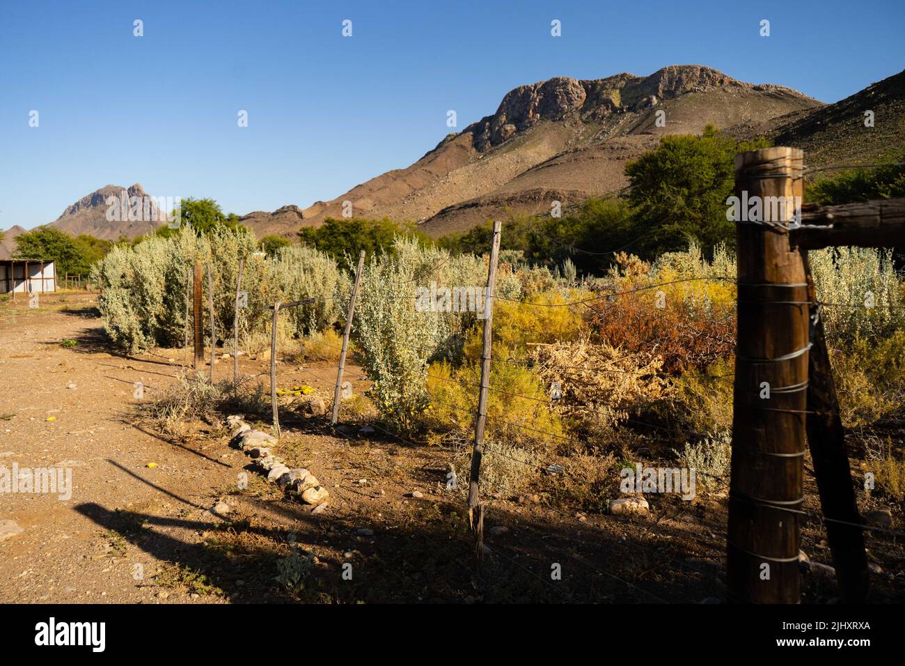 Fence in the desert hi-res stock photography and images - Alamy
