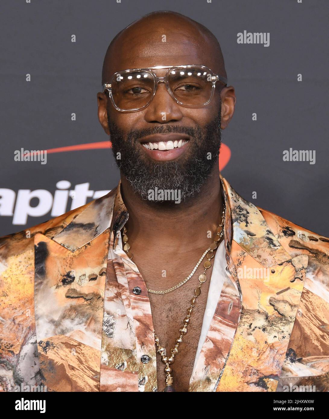 Malcolm Jenkins arrives at the 2022 ESPYs held at the Dolby Theater in ...