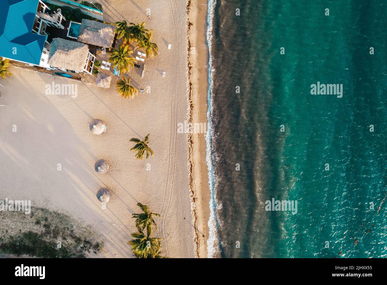 A top view of Beaches of Placencia in the Stann Creek District of ...
