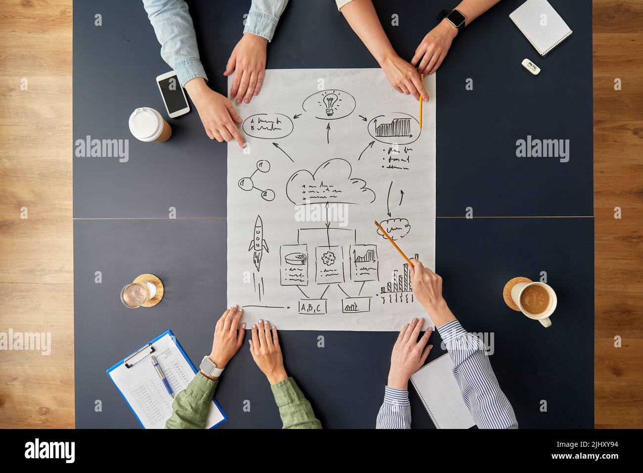 Office presentation above business hi-res stock photography and images ...