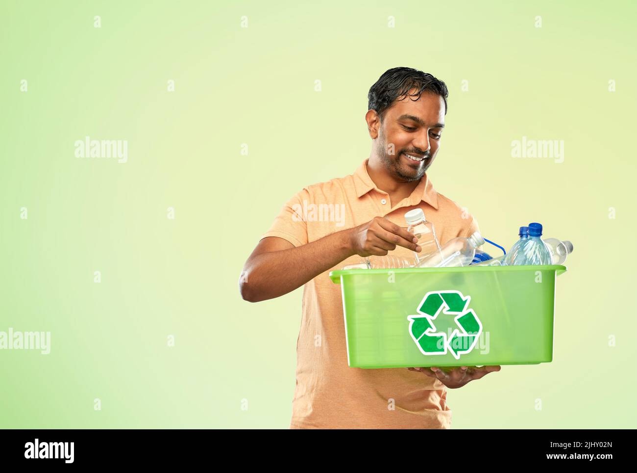 Indian man recycling rubbish hi-res stock photography and images - Alamy