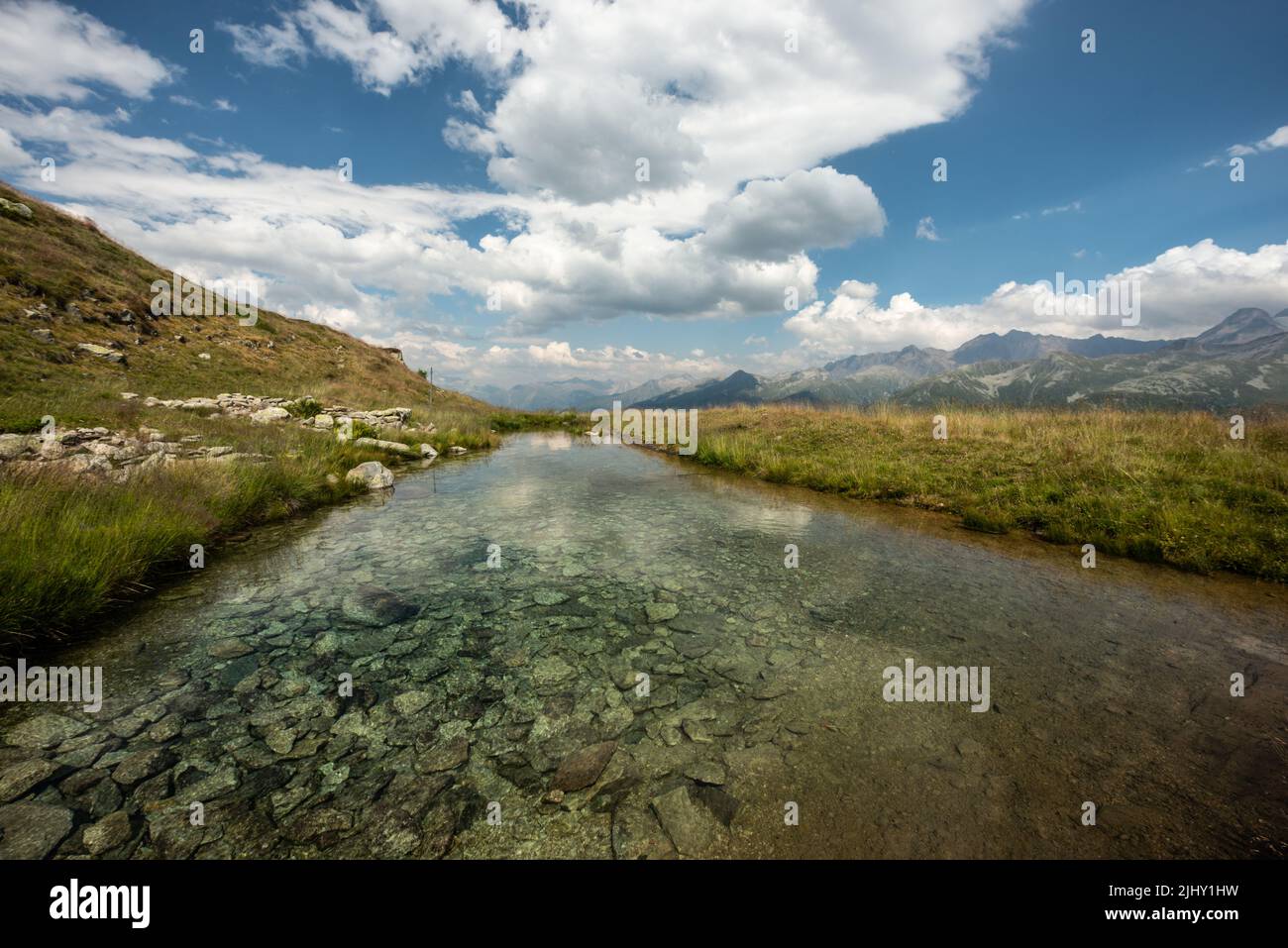 Mountain lake - water system Stock Photo - Alamy
