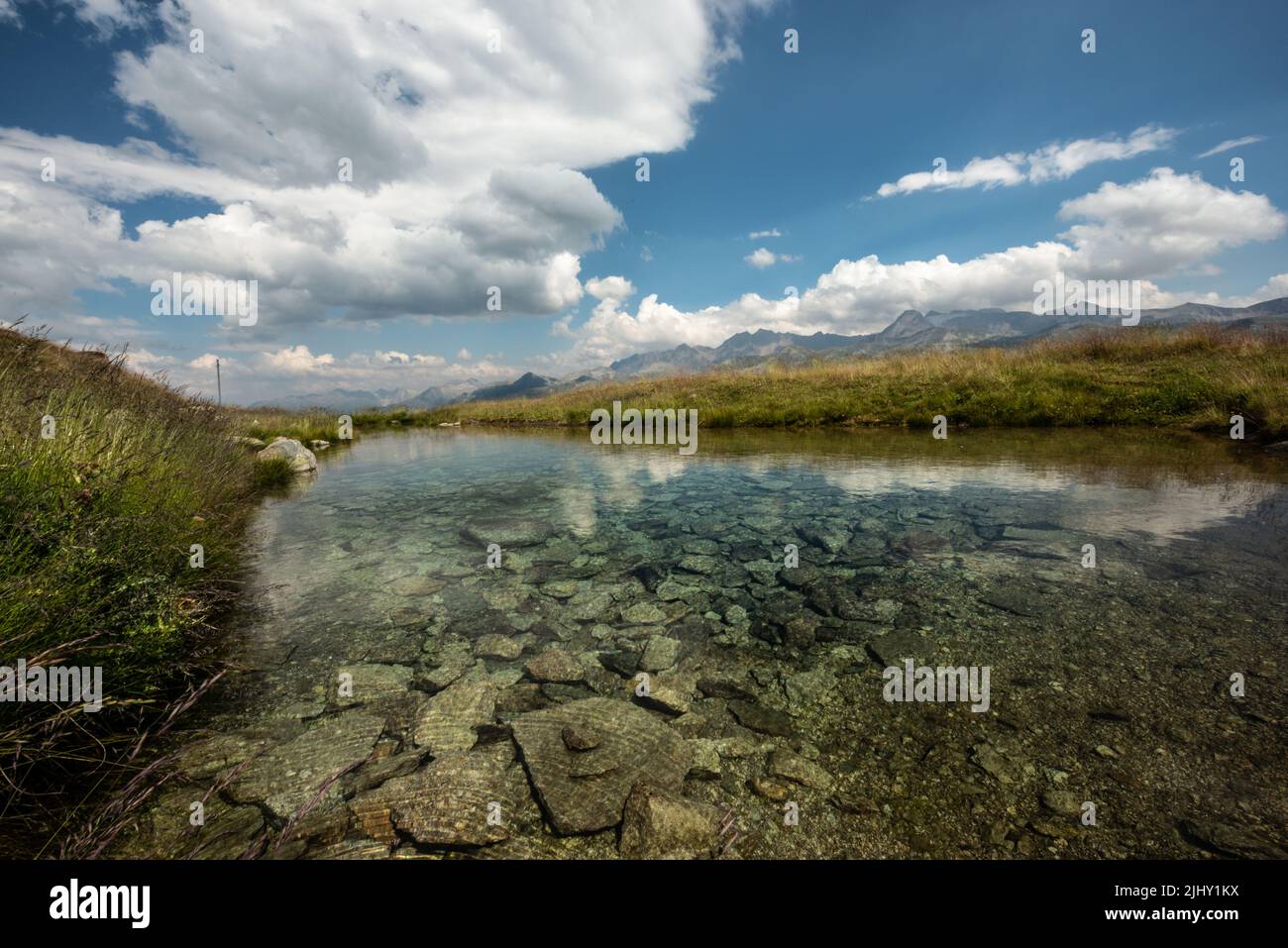 Mountain lake - water system Stock Photo - Alamy