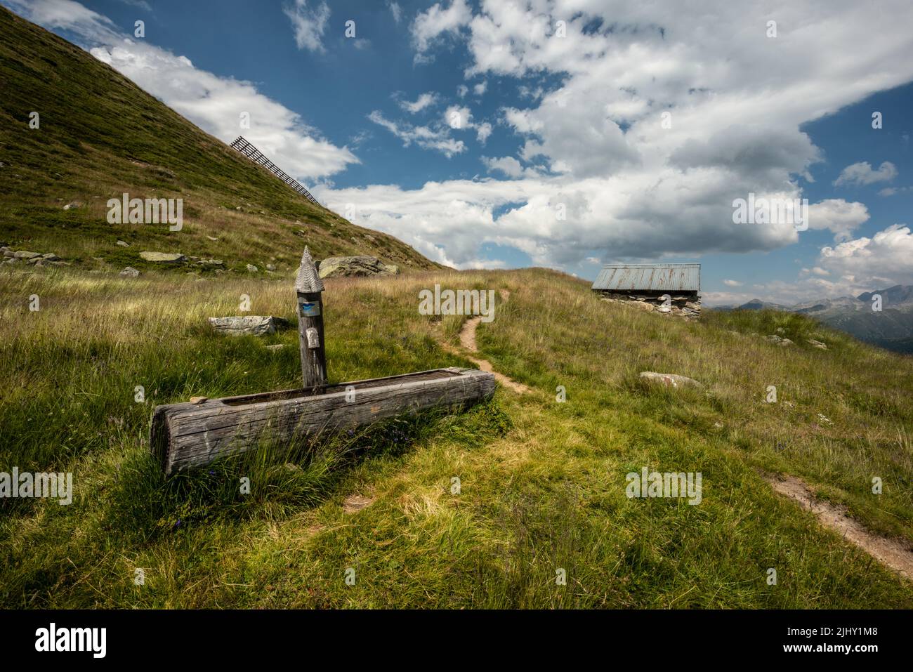 Barn on Swiss Alp Stock Photo - Alamy