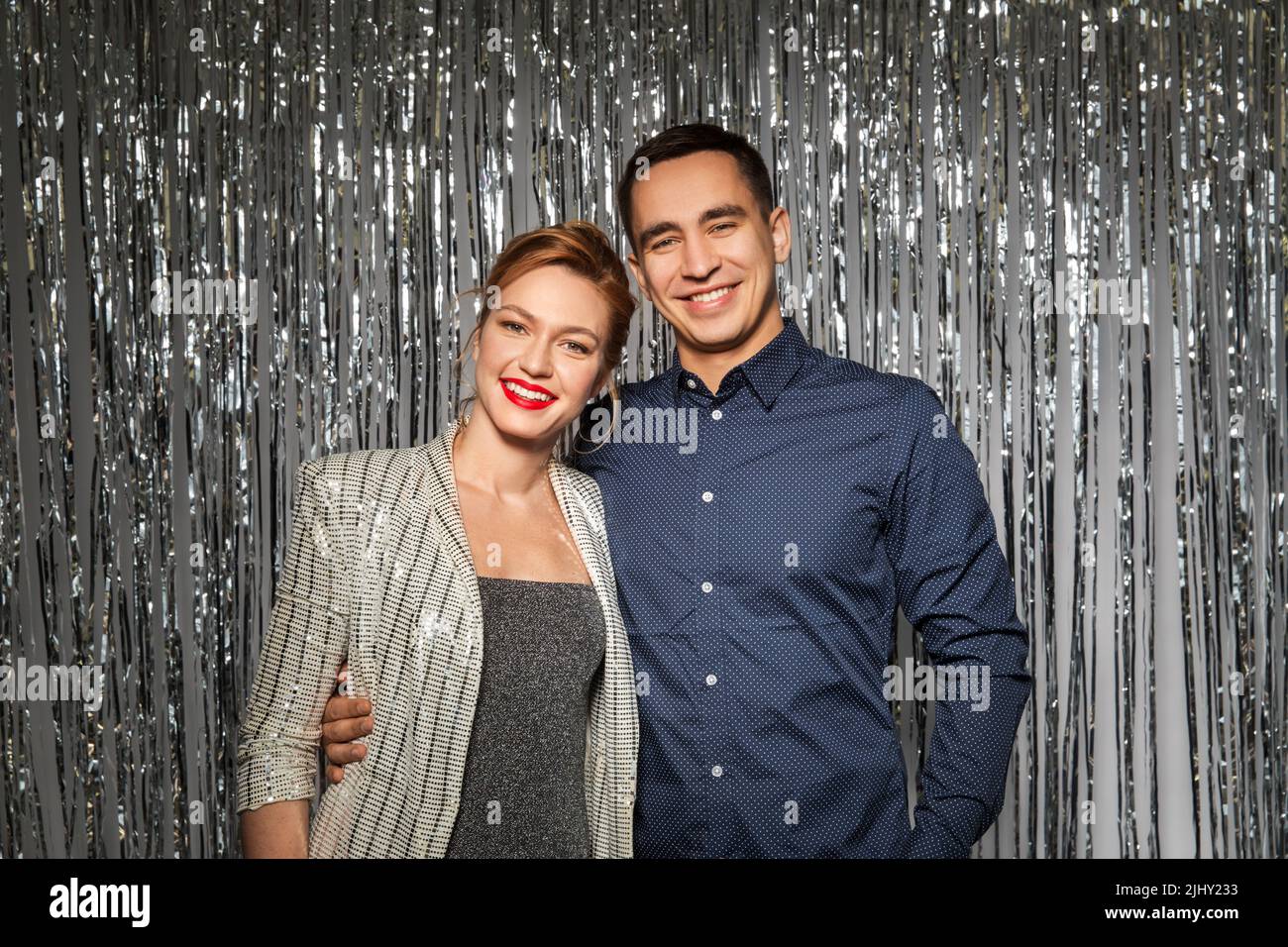 happy hugging couple in party clothes Stock Photo - Alamy