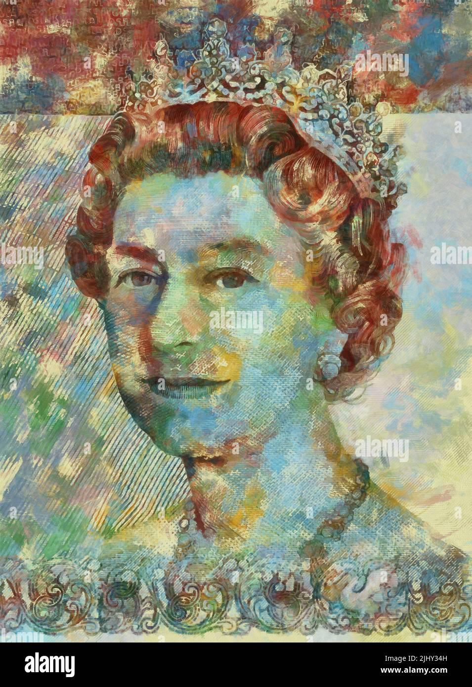 Queen elizabeth 1952 color hi-res stock photography and images - Alamy