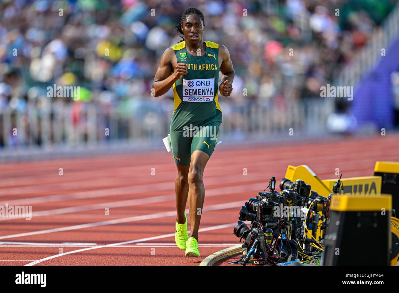 EUGENE, UNITED STATES - JULY 20: Caster Semenya of South Africa ...