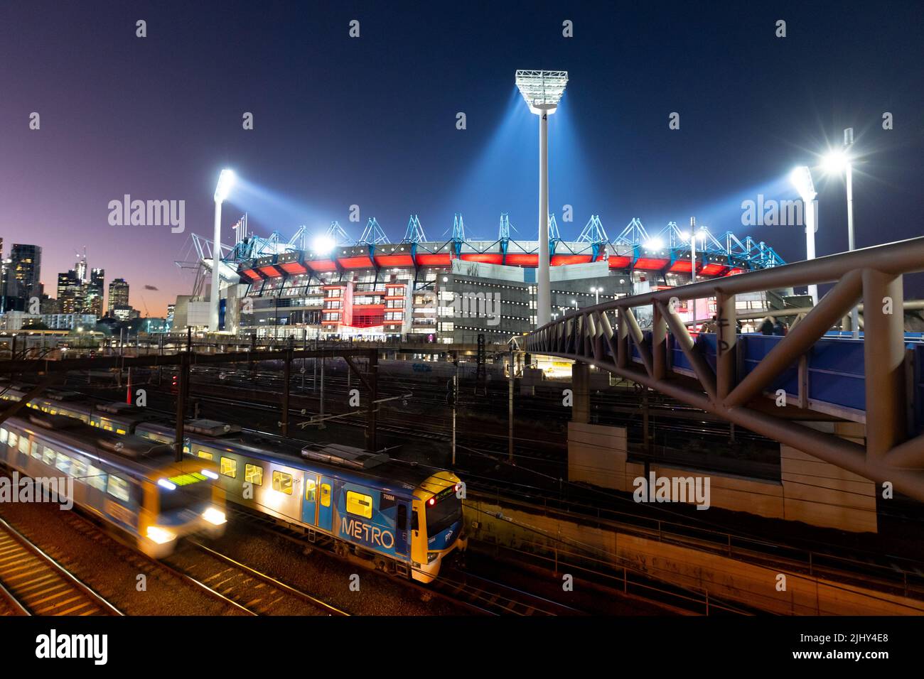 Cricket stadium night view hi-res stock photography and images - Alamy