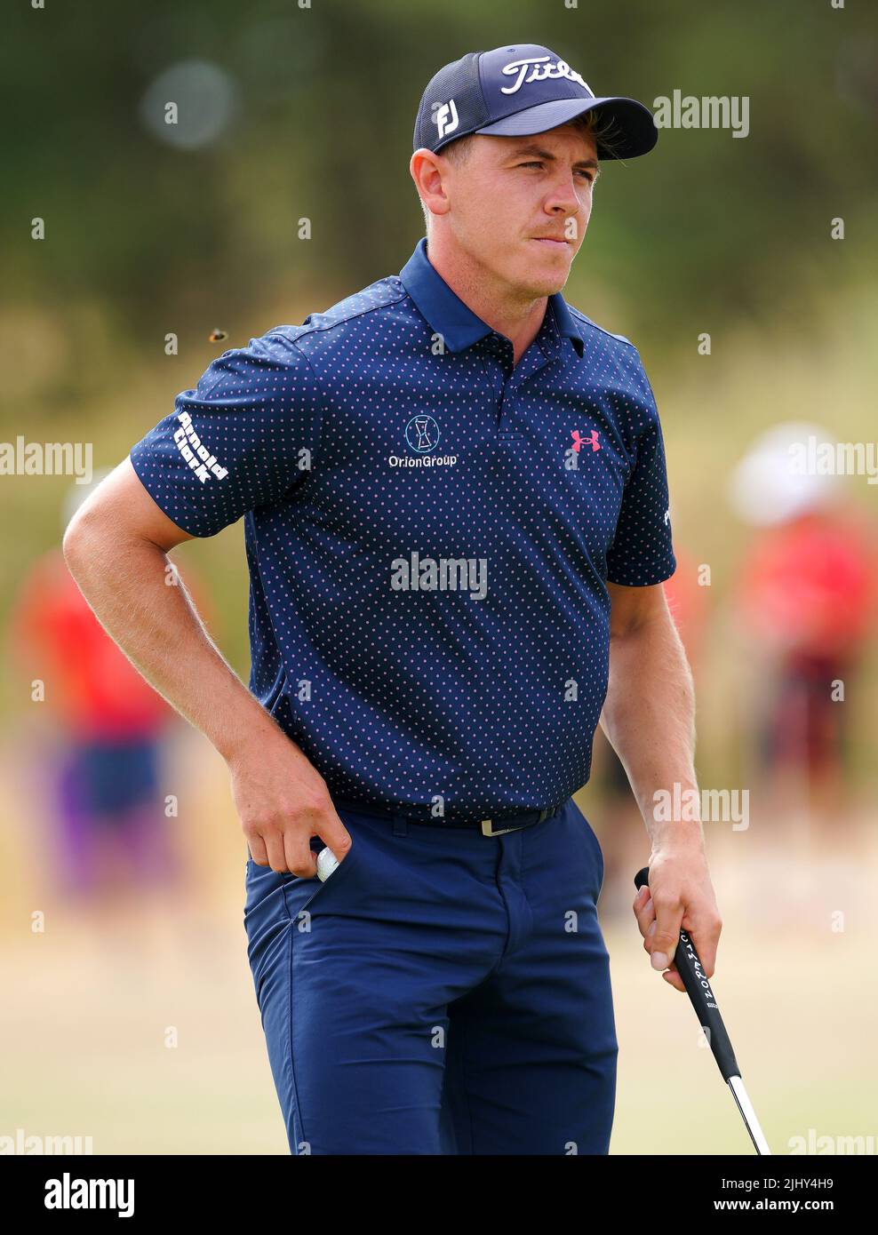Scotland's Grant Forrest on the 9th green (18th hole) during day one of ...
