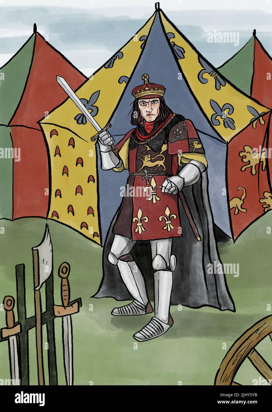 Richard the 3rd hand drawn illustration art Stock Photo - Alamy