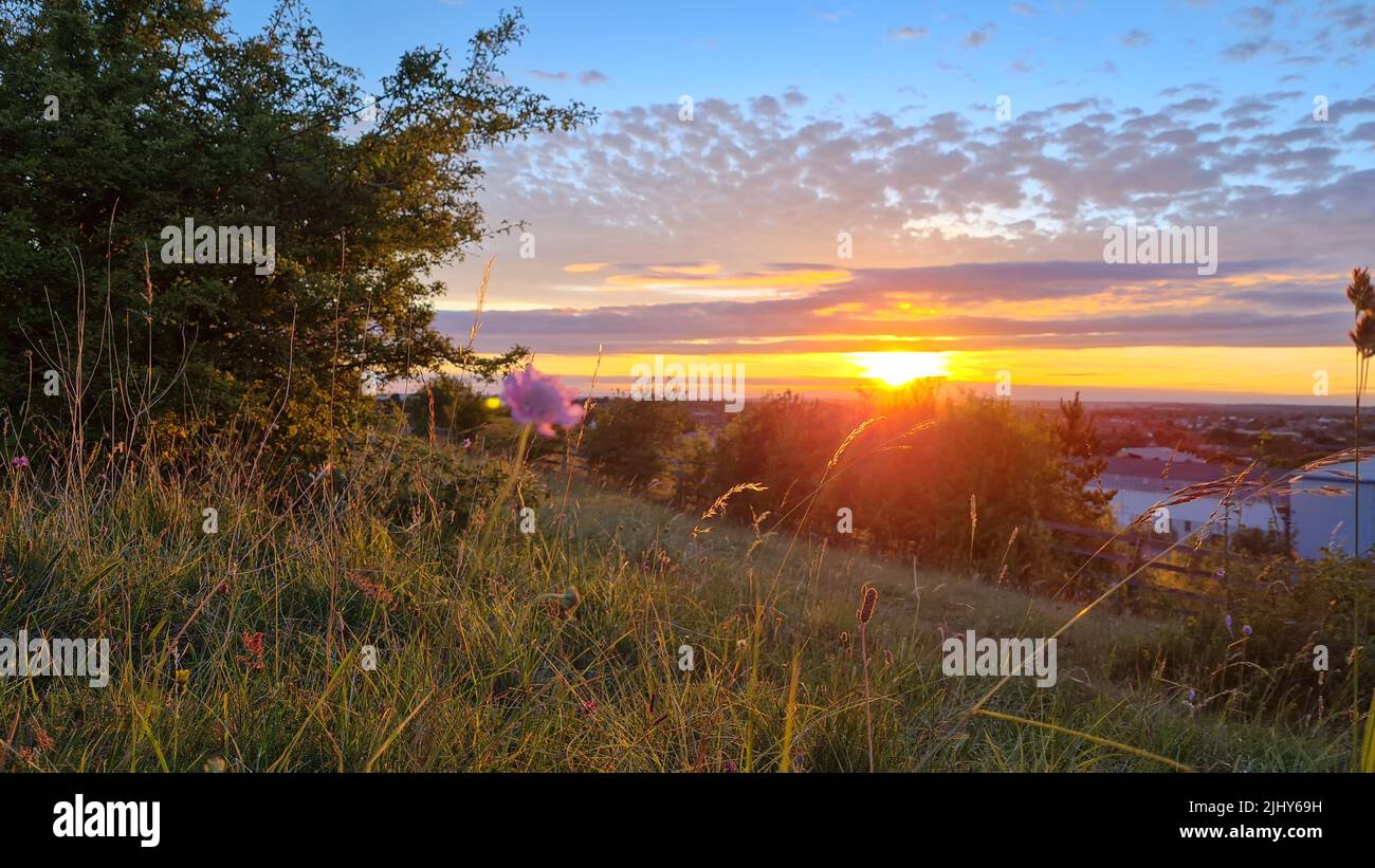 Beautiful Sunset at England UK Stock Photo - Alamy