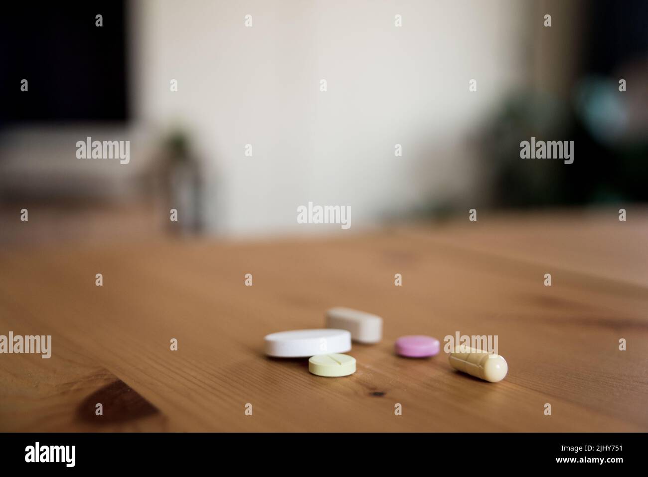 Closeup on pills table hi-res stock photography and images - Alamy