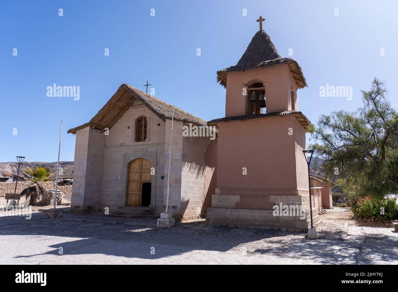 The facade and bell tower of the Saint Francis of Assisi Church in ...