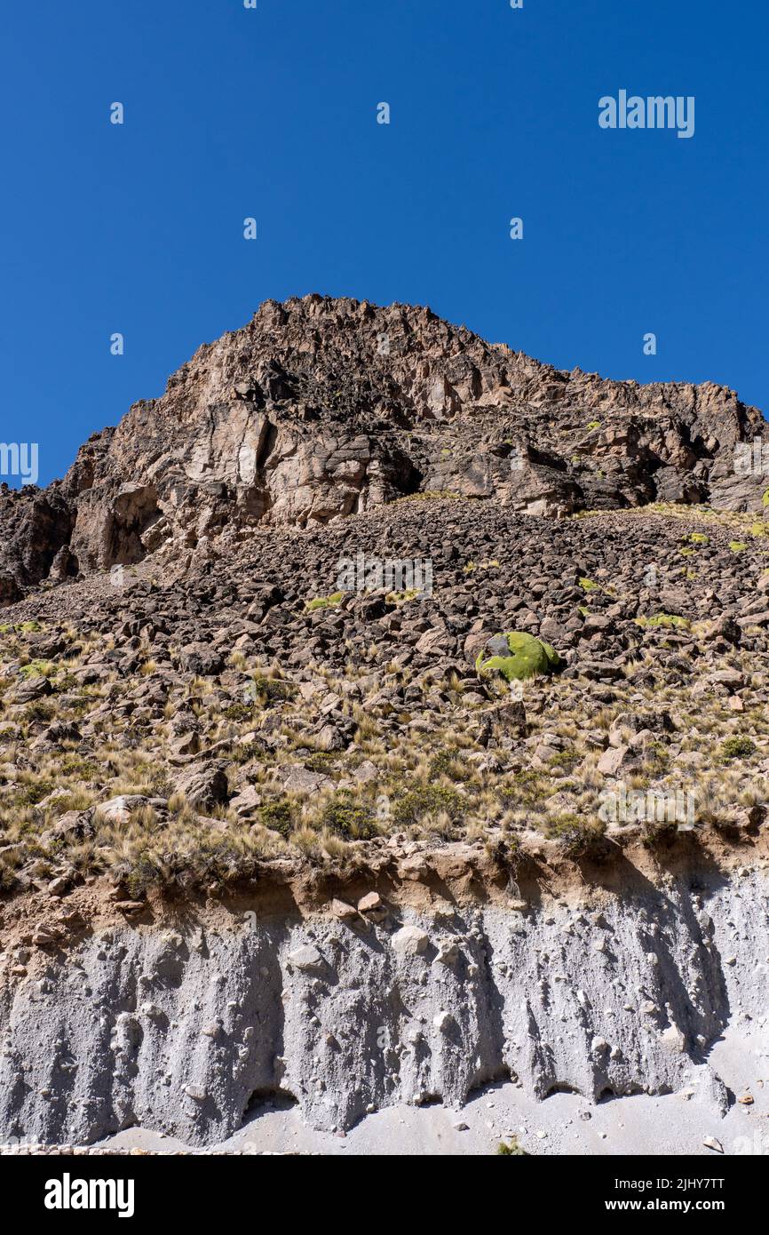 Volcanic ash and dacite rocks from an ancient volcanic eruption in ...
