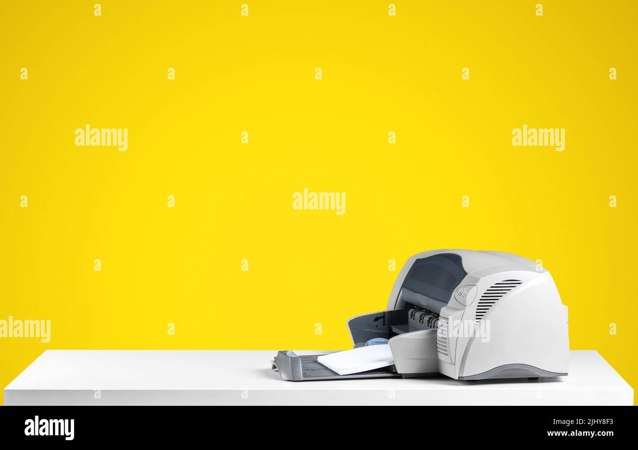 Printer, copier, scanner. Office table Stock Photo - Alamy