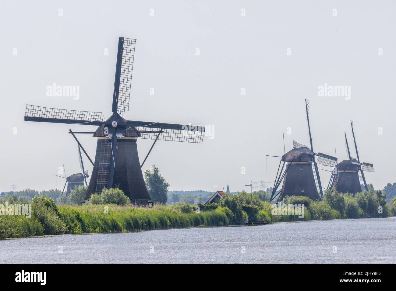 Row iconic historic windmills hi-res stock photography and images - Alamy
