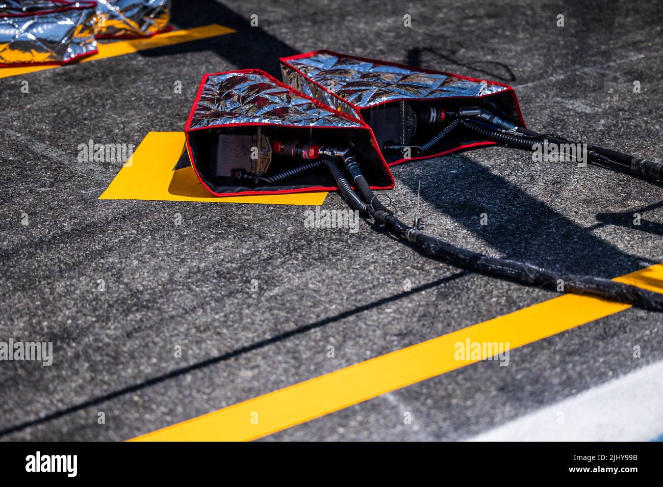Scuderia Ferrari F1-75, mechanical detail pistolet gun pitlane, during ...