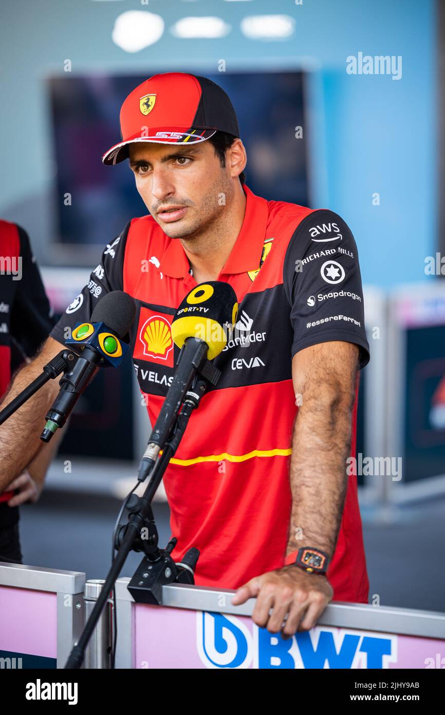 SAINZ Carlos (spa), Scuderia Ferrari F1-75, portrait interwiew at the ...