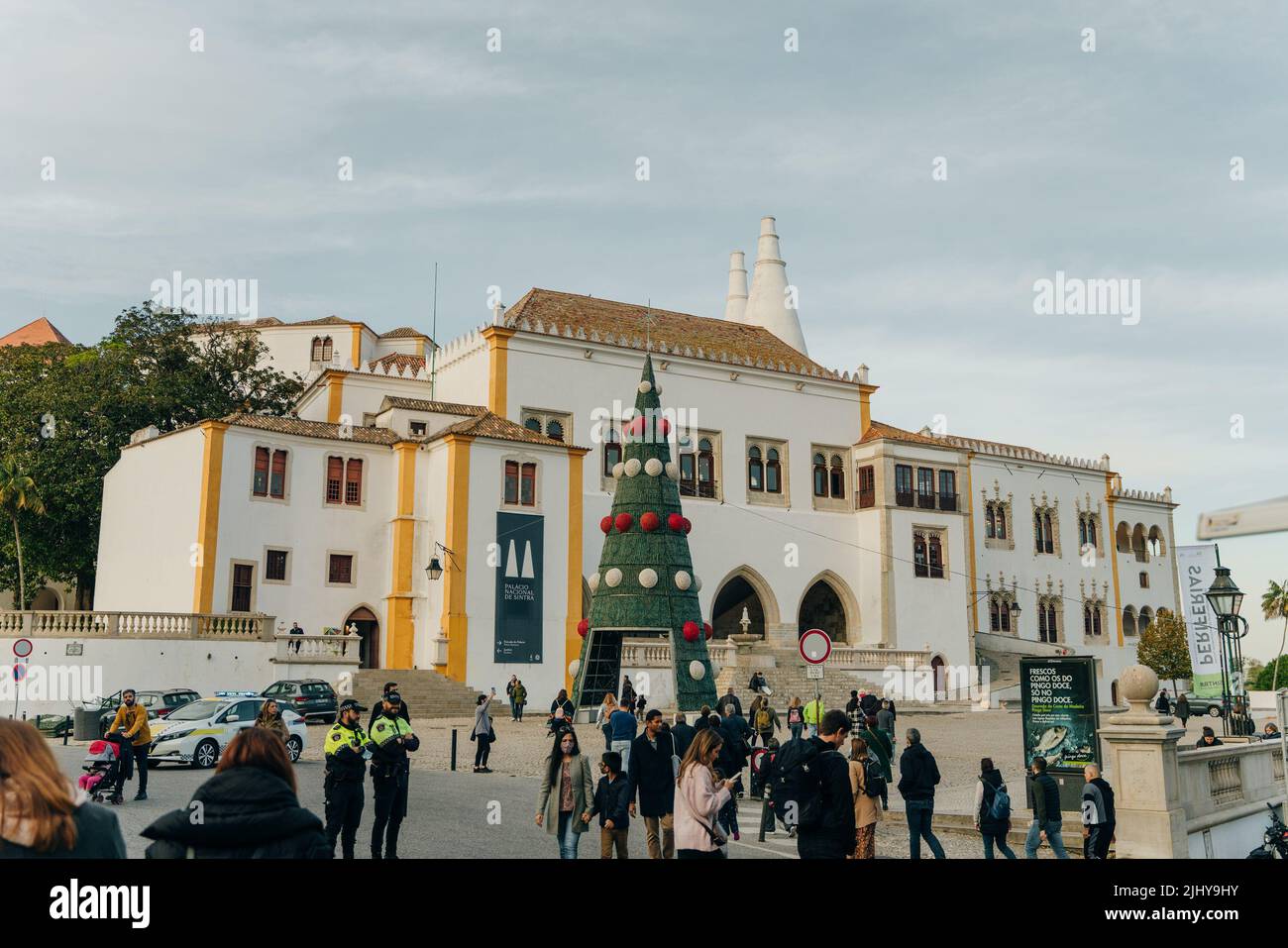 Sintra, Portugal old city at Sintra National Palace - dec, 2021 Stock ...