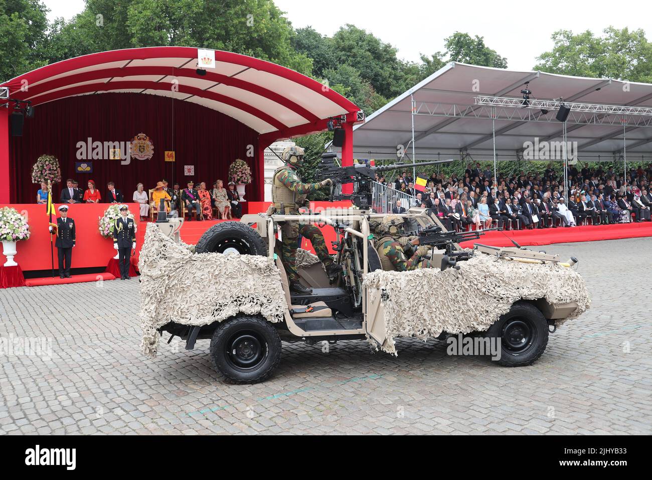 Illustration picture shows the military and civilian parade on the ...