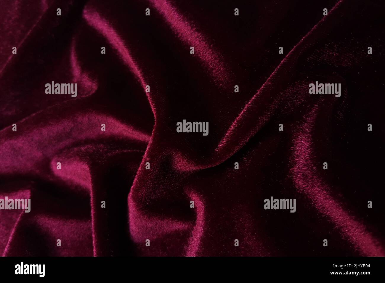 Red velvet crumpled or wavy fabric texture background. Abstract linen ...