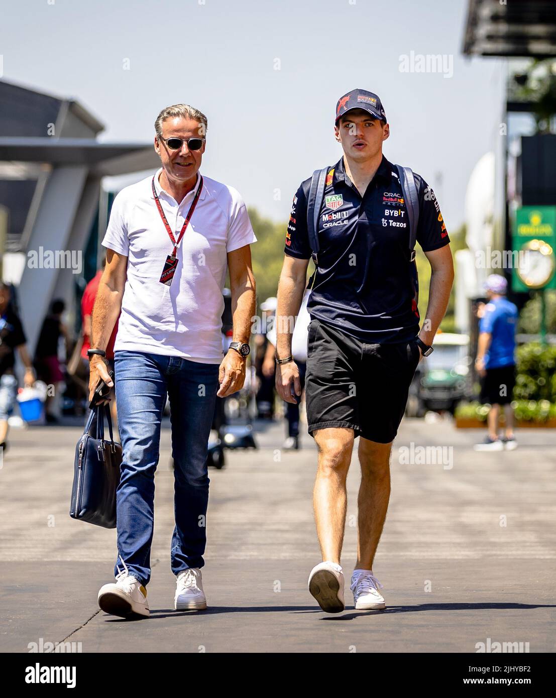 LE CASTELLET - Max Verstappen (Red Bull Racing) with his manager ...