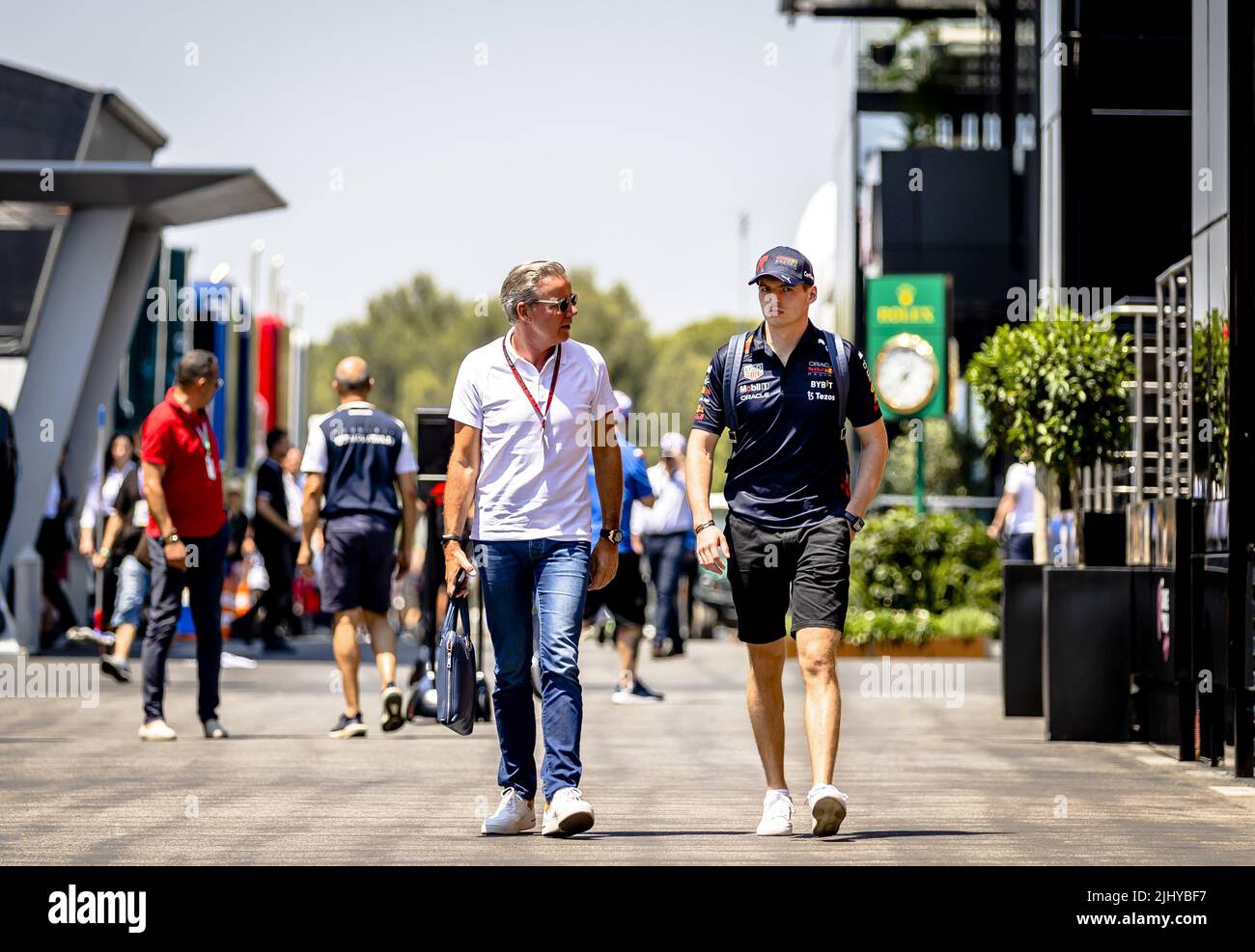 LE CASTELLET - Max Verstappen (Red Bull Racing) with his manager ...