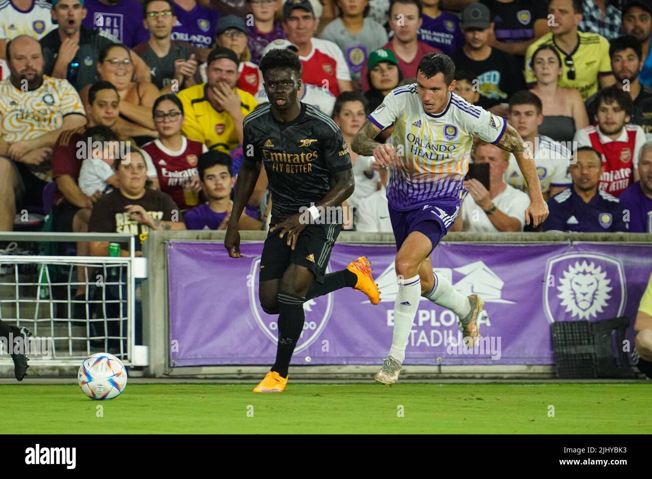 Orlando, Florida, USA, July 20, 2022, Arsenal FC player Bukayo Saka #7 ...