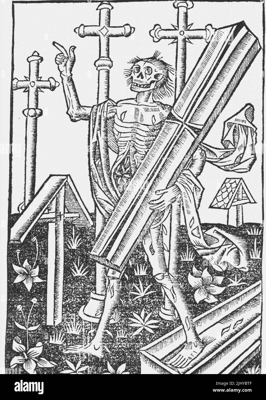 medieval art depicting death Stock Photo - Alamy