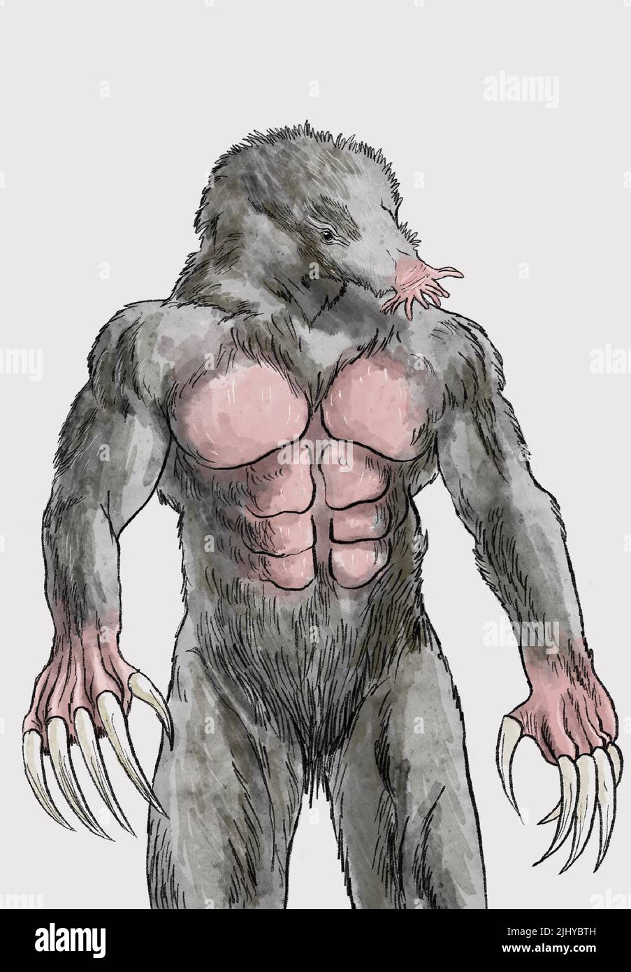 mole man illustration Stock Photo - Alamy