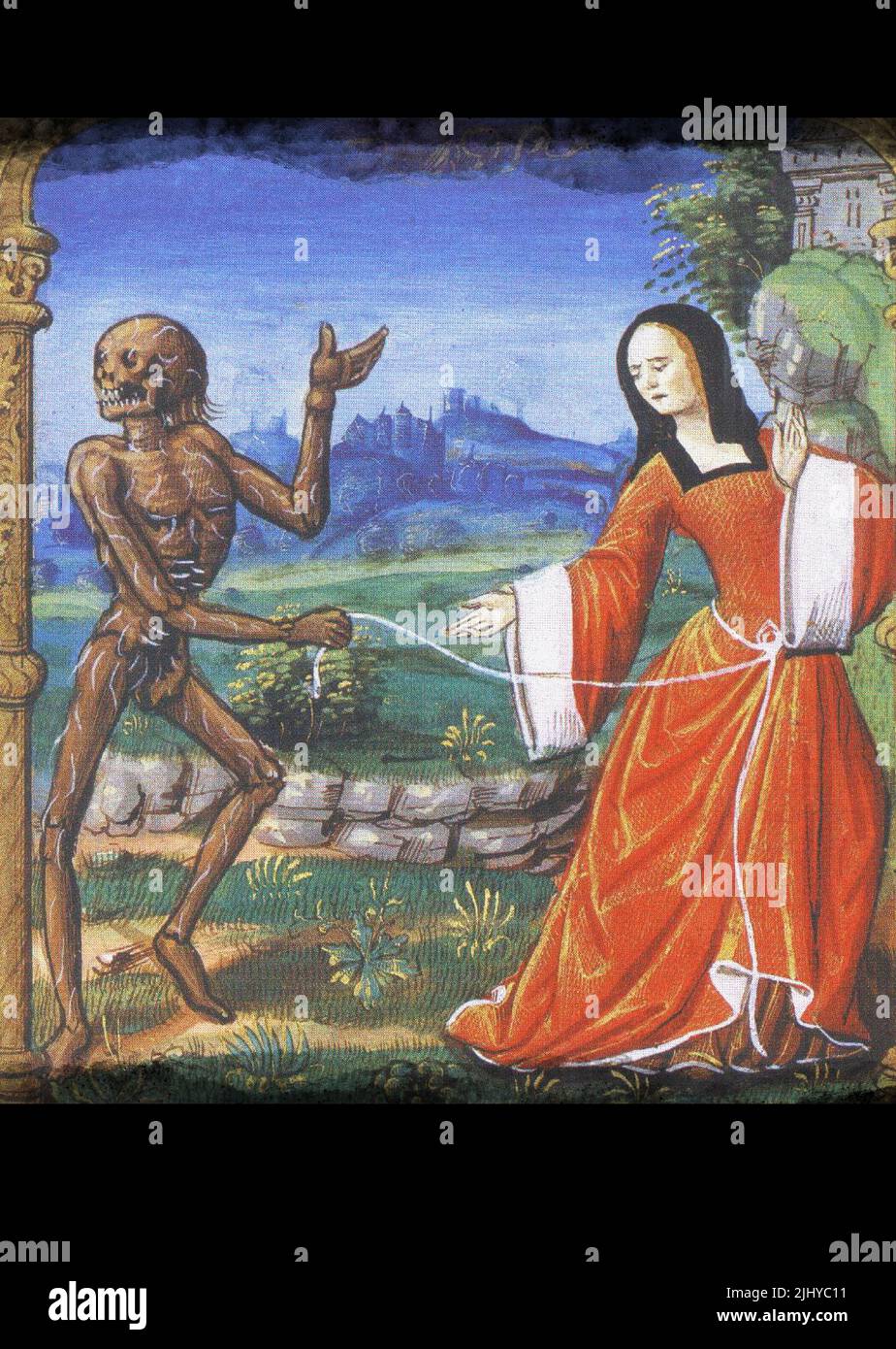 medieval art depicting death Stock Photo - Alamy