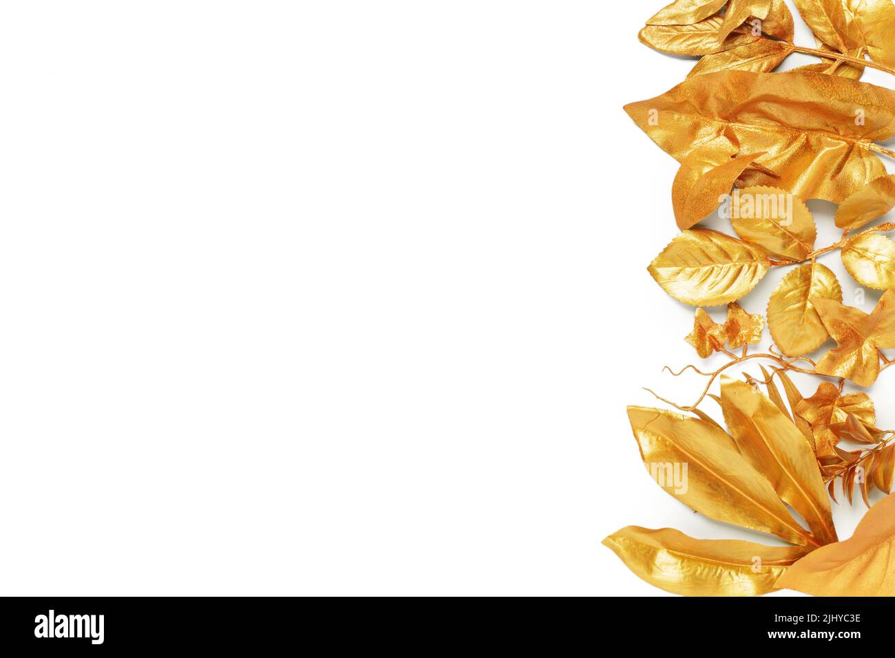 golden leaf design elements Stock Photo - Alamy