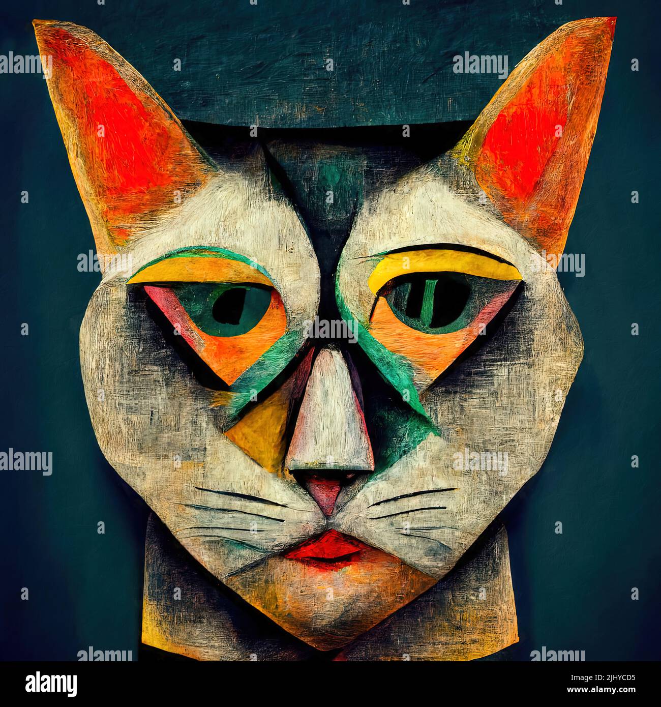 Art of cat head hi-res stock photography and images - Alamy